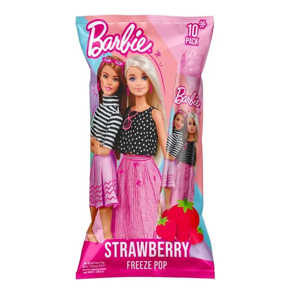 Barbie Strawberry Freeze Pops Isglass - 10-pack - Barn & Baby-butiken